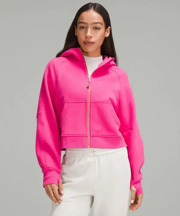 Lululemon Scuba Oversized Full-Zip Hoodie Gold Zip - Sonic Pink